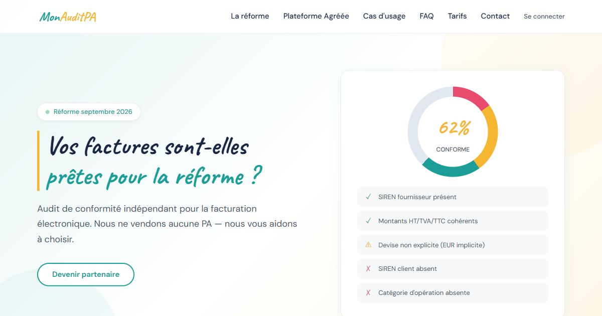 Liste des Plateformes Agréées (PA) immatriculées DGFiP